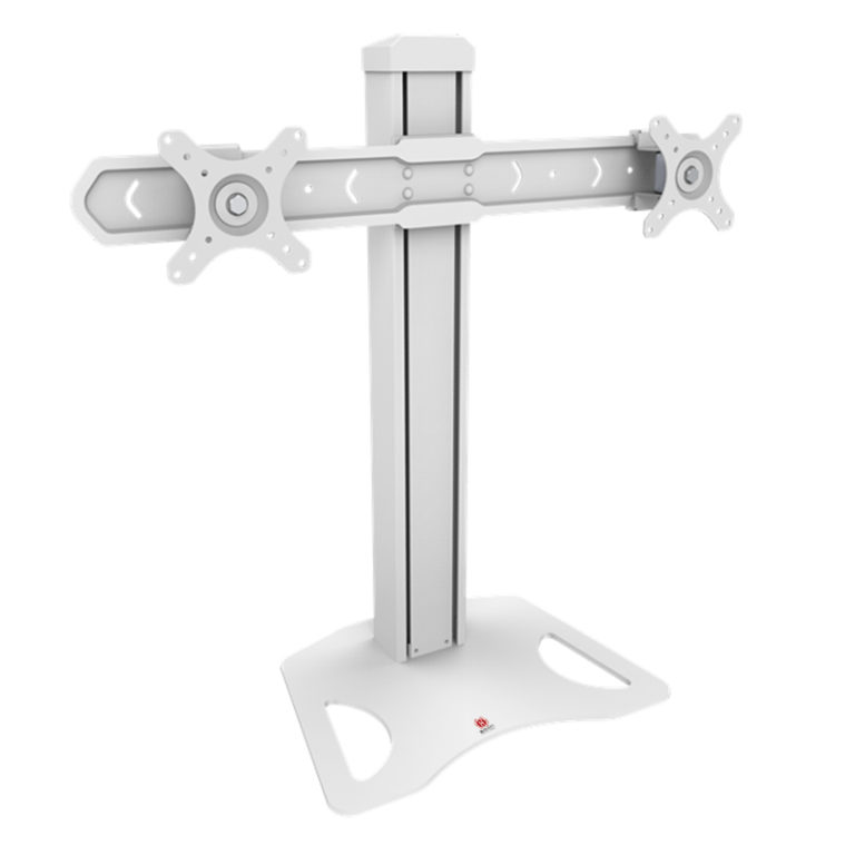 Twin Display Height Adjustable Monitor Lift Stand For Most 12”-32” LED ...